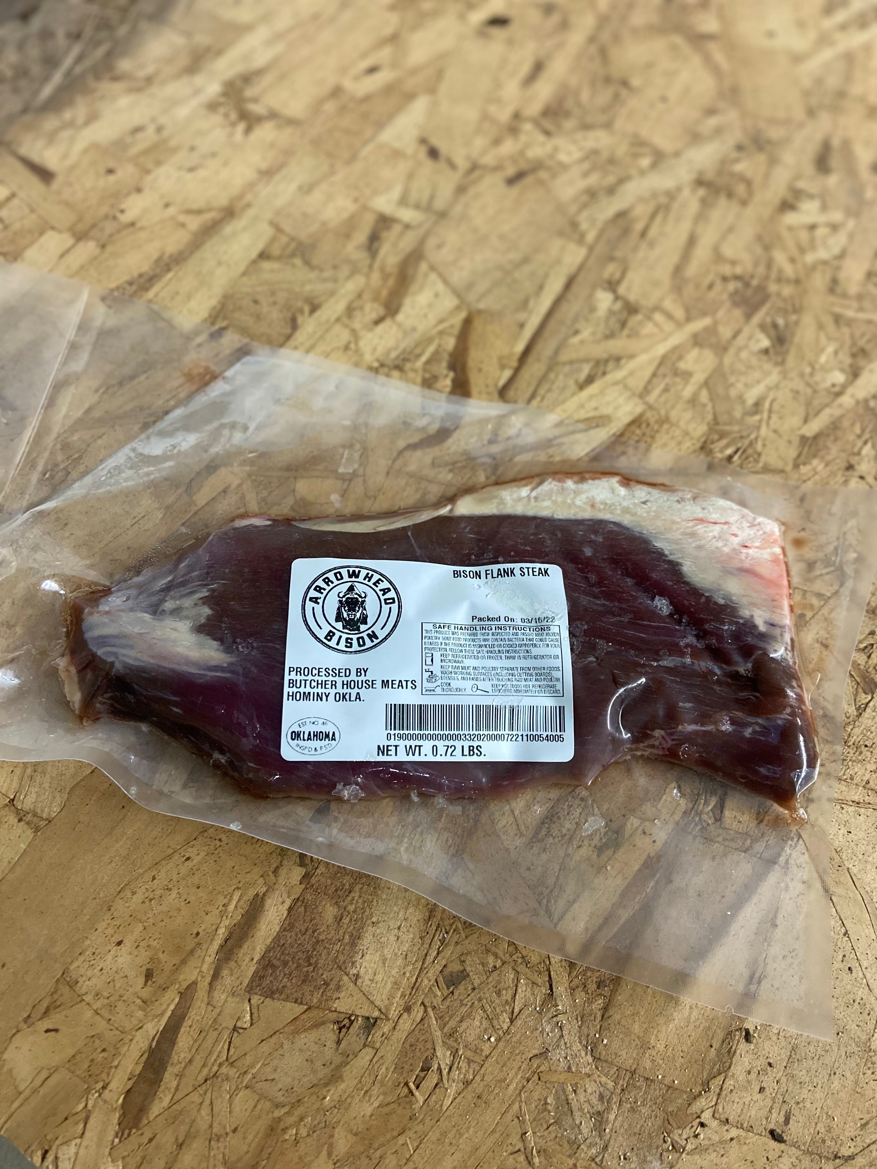 Bison Flank Steak – Arrowhead Bison Ranch LLC